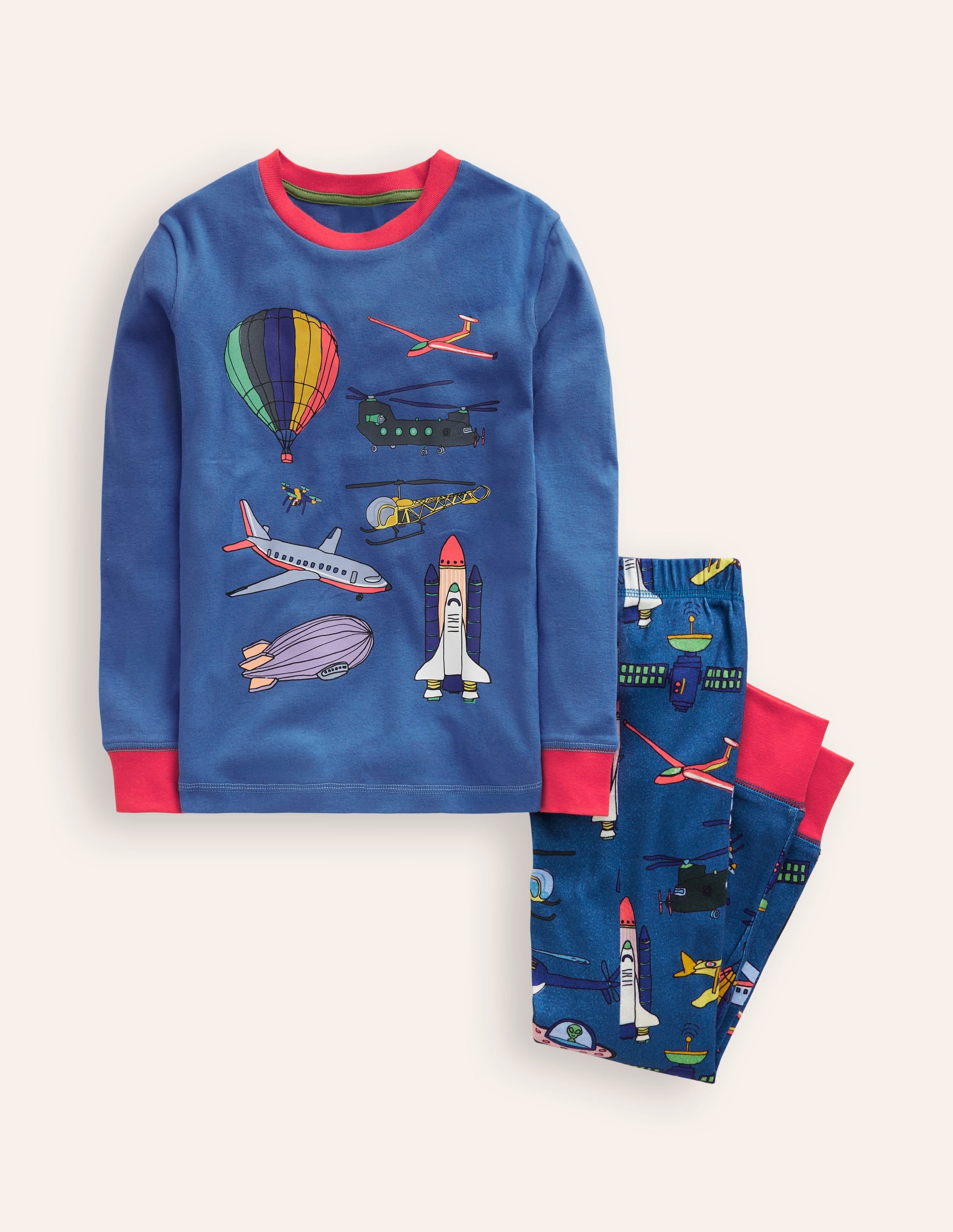 Snug Long John Pyjamas-Bluejay Transport | Boden UK