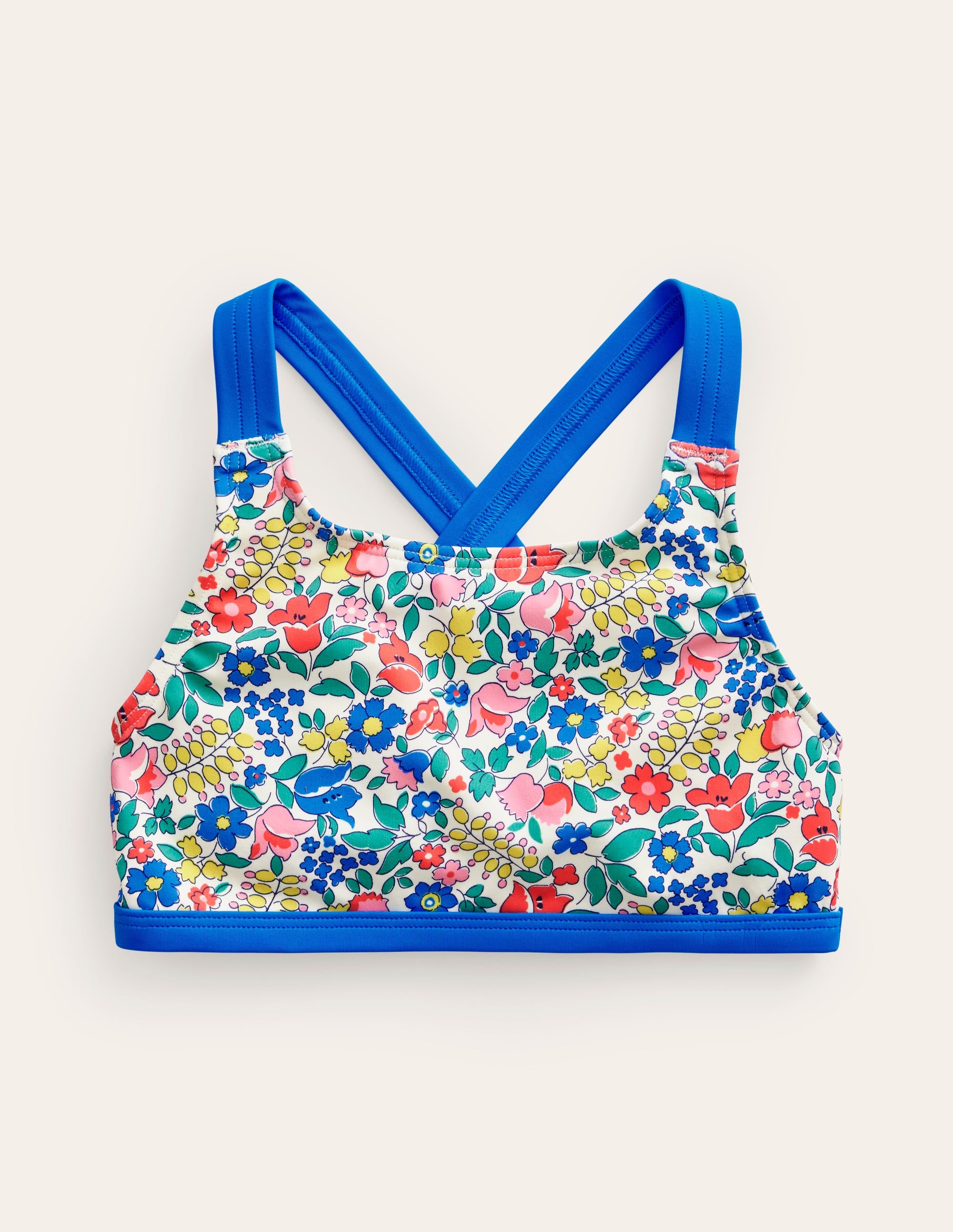 Cross Back Bikini Top-Multi Flowerbed | Boden UK