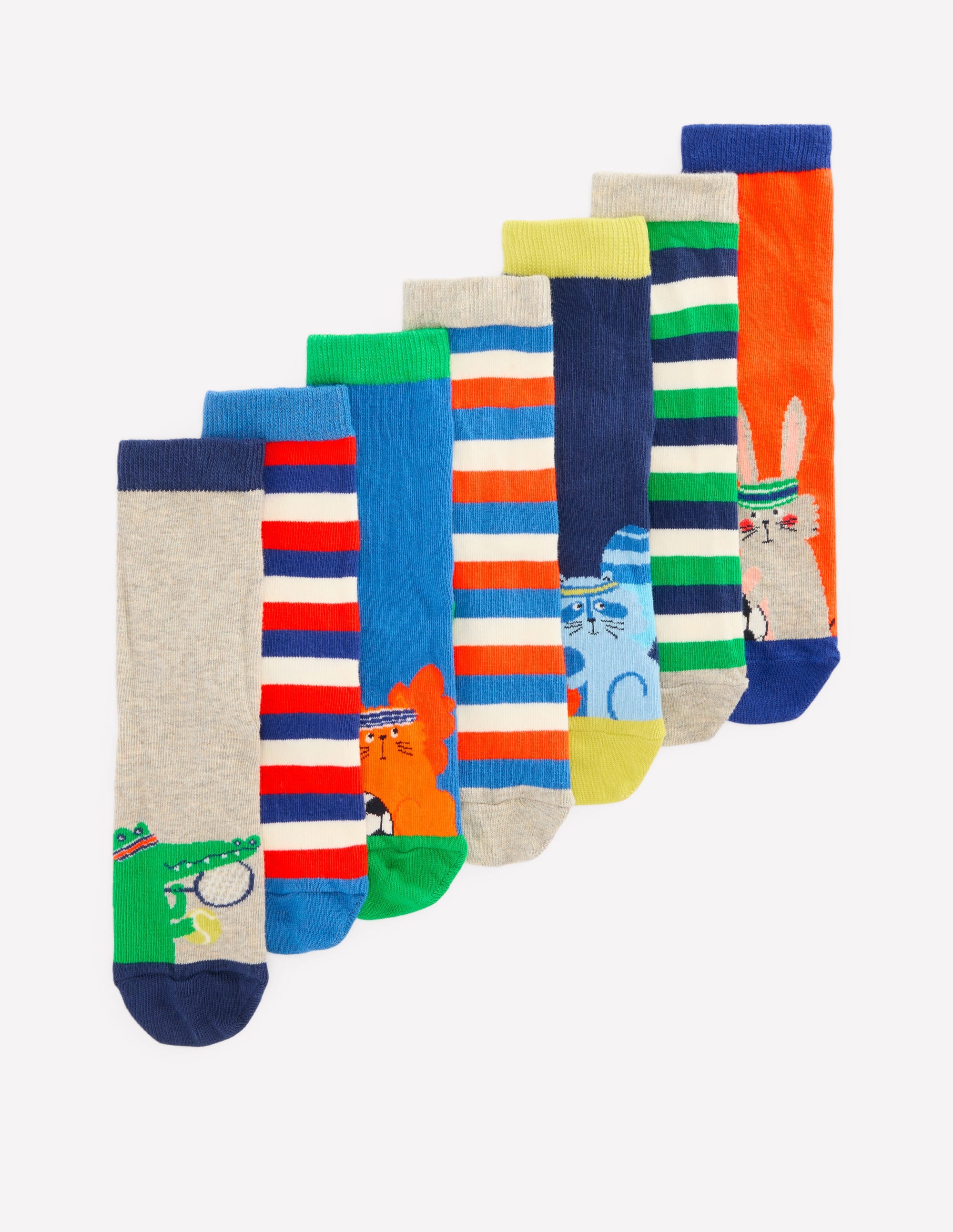 7-Pack Socks-Sporty Animals | Boden UK