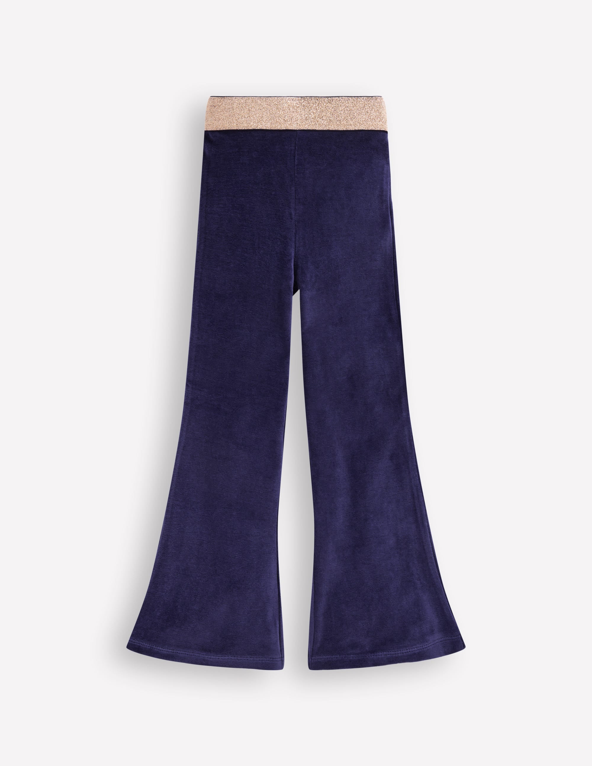 Velvet Flared Leggings-College Navy | Boden Global
