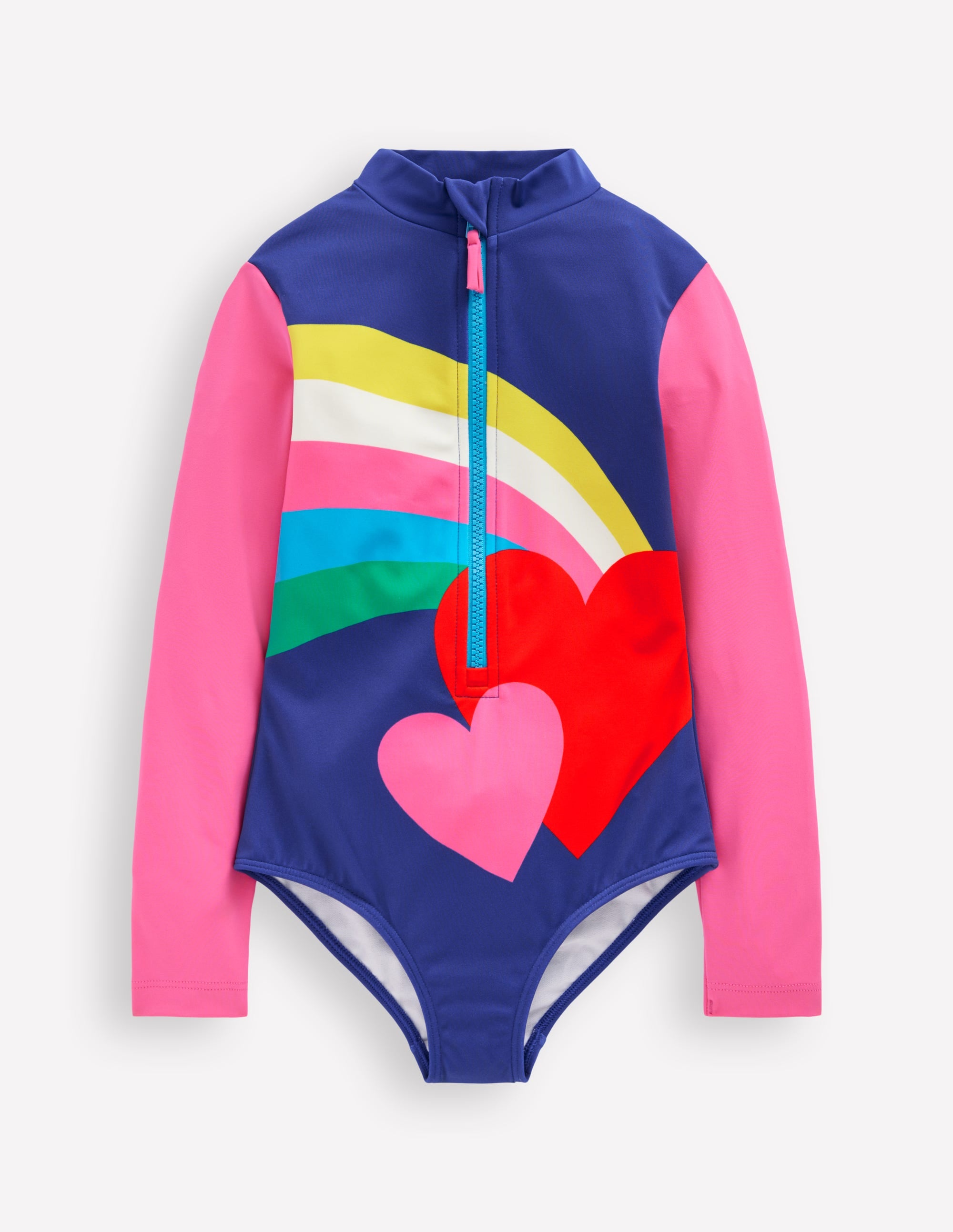Long-sleeved Swimsuit-Rainbow Heart | Boden Global